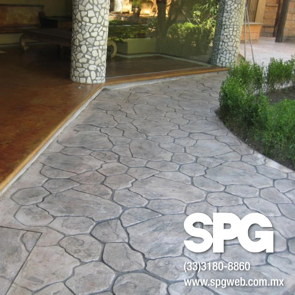 como se hace el concreto estampado