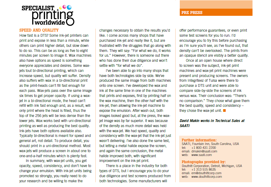 Computer To Screen Imaging - Computer To Screen Printing and Printer ...