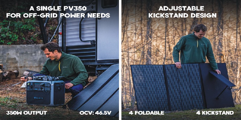 Blue-PV350 | Bluetti Solar Panel | Bluetti 350W Solar Panel for Solar ...