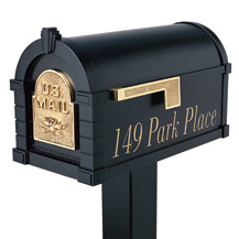 Buy KS-1A Gaines Keystone Mailbox White w/Brass | Gaines KS-1A Keystone ...