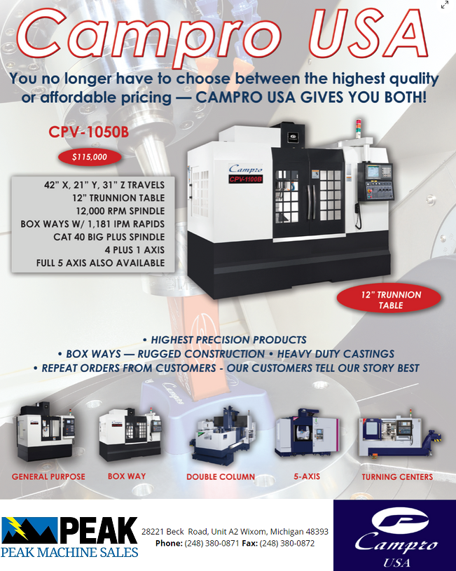 Campro USA: THE FASTEST GROWING MACHINE TOOL BUILDERS IN THE WORLD.