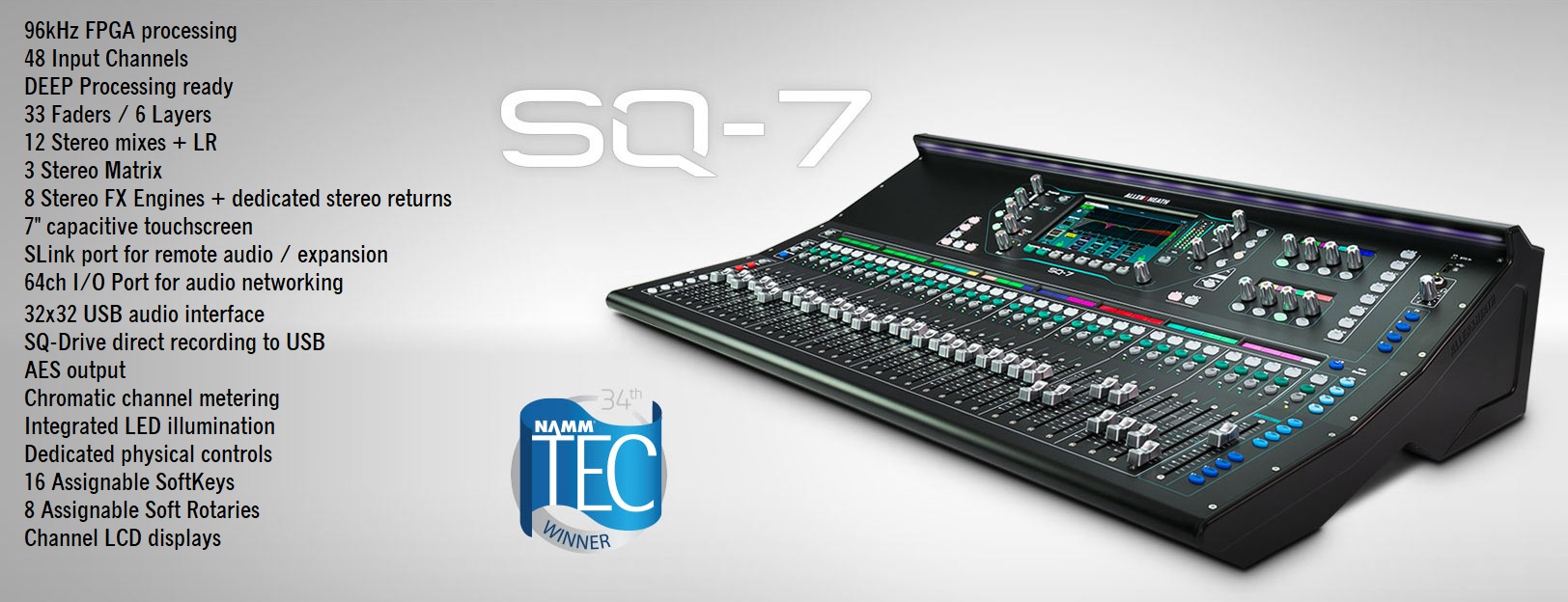 Allen & Heath AH-SQ-7 48 channel / 36 bus digital mixer