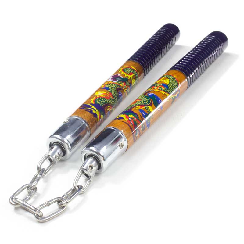 CHINESE DRAGON NUNCHAKU WITH GRIP KM-CDNG